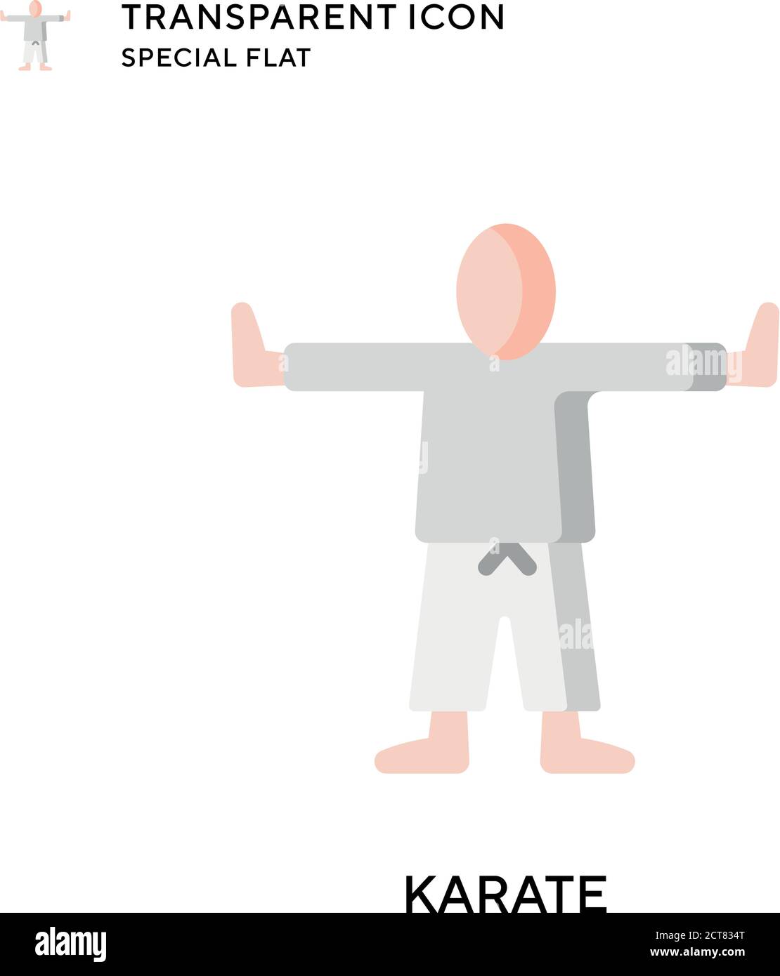 Karate vector icon. Flat style illustration. EPS 10 vector Stock Vector ...