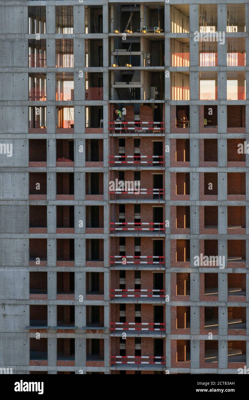 Windows of a Building under Construction Stock Photo - Alamy