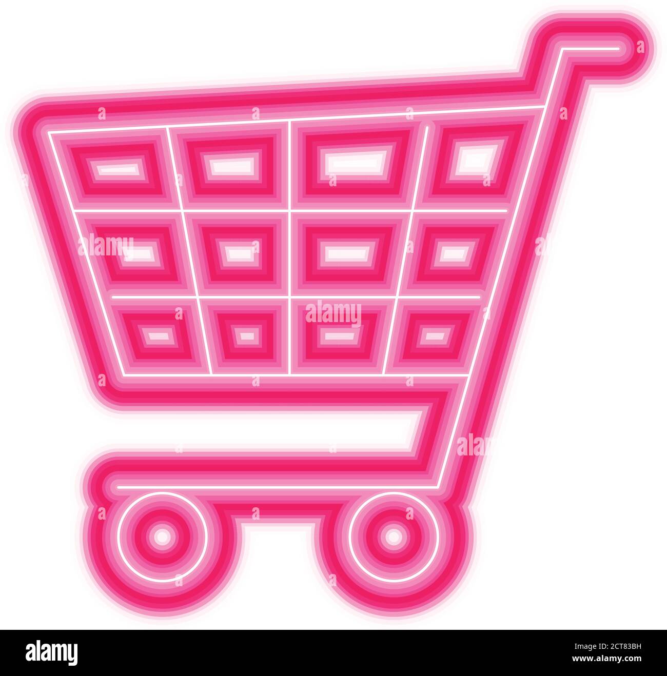 neon shopping cart icon vector design Stock Vector Image & Art - Alamy