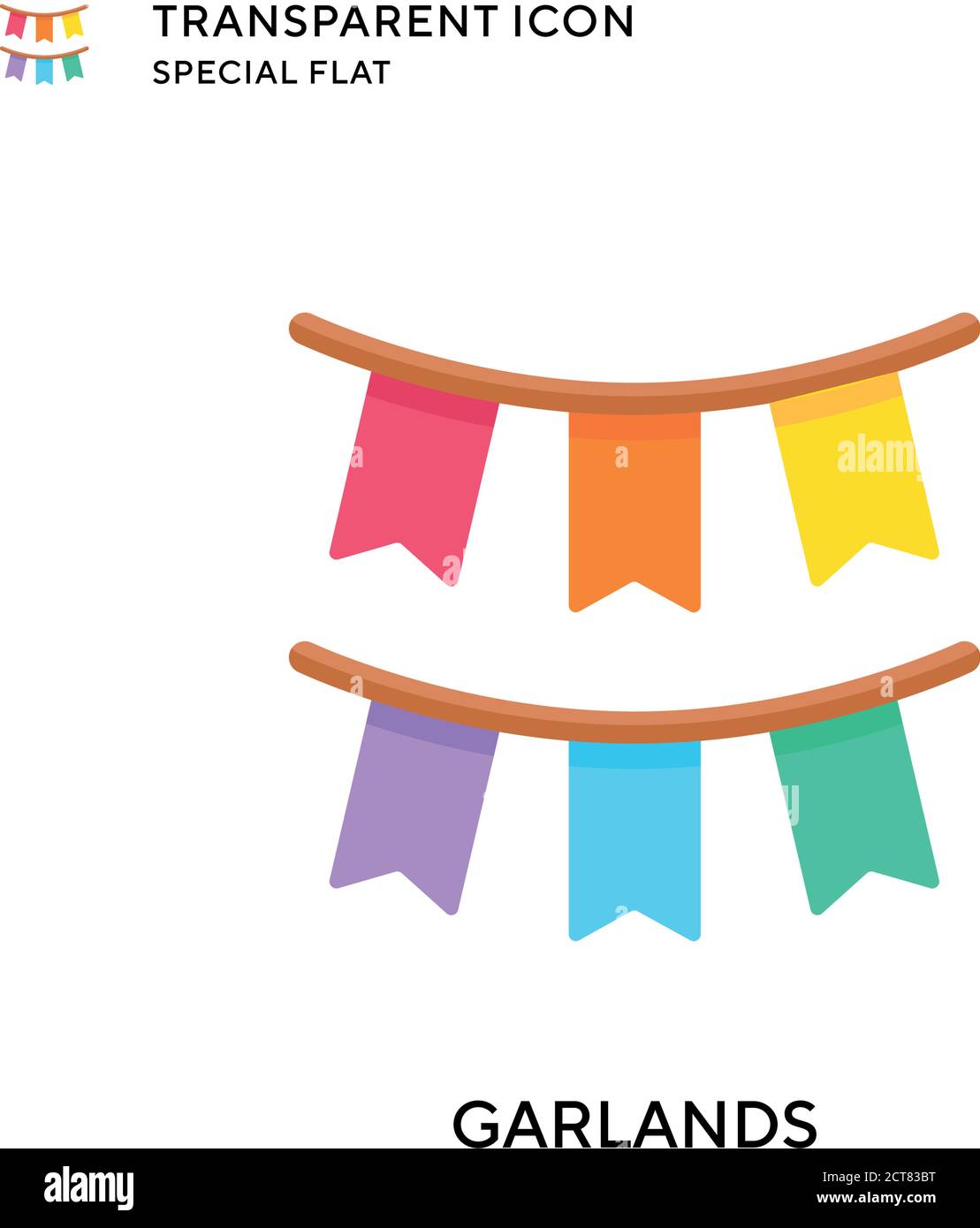 Garlands vector icon. Flat style illustration. EPS 10 vector Stock ...