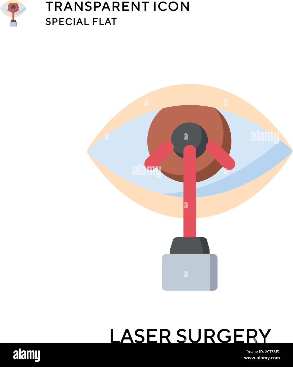 Laser surgery vector icon. Flat style illustration. EPS 10 vector Stock ...