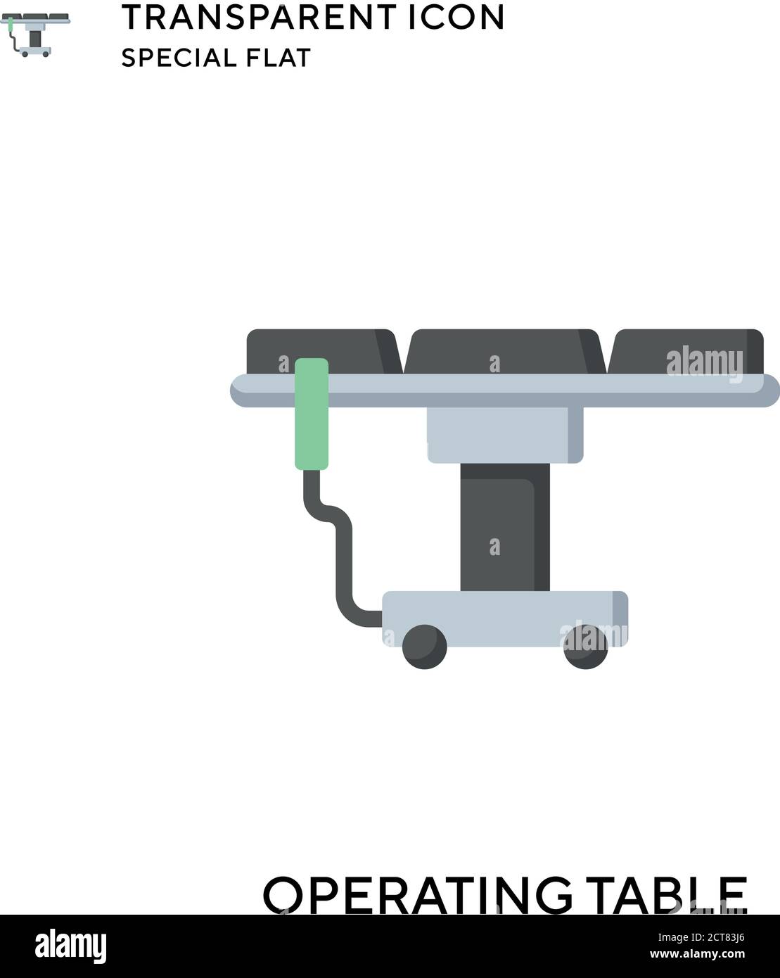 Operating table vector icon. Flat style illustration. EPS 10 vector ...