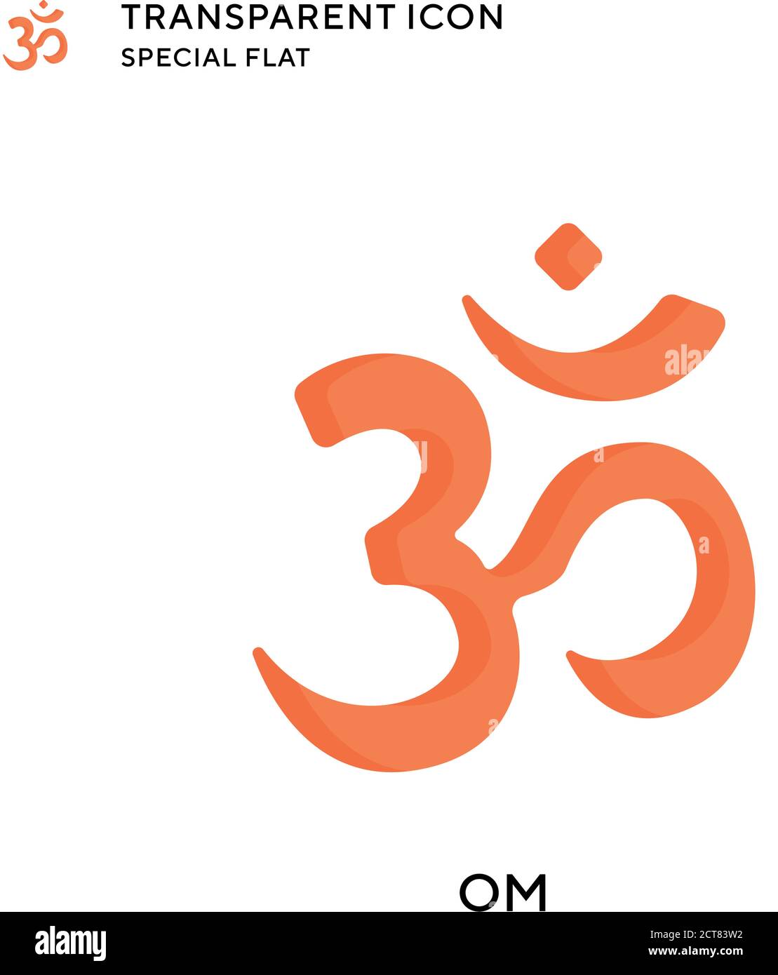 Om vector icon. Flat style illustration. EPS 10 vector Stock Vector ...