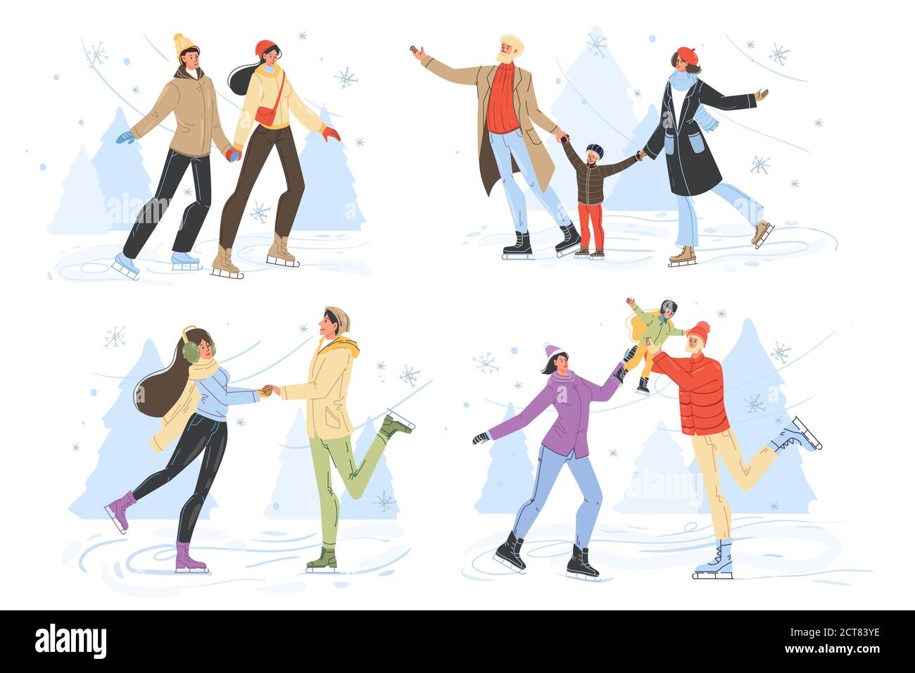 Children skating rink Stock Vector Images - Alamy