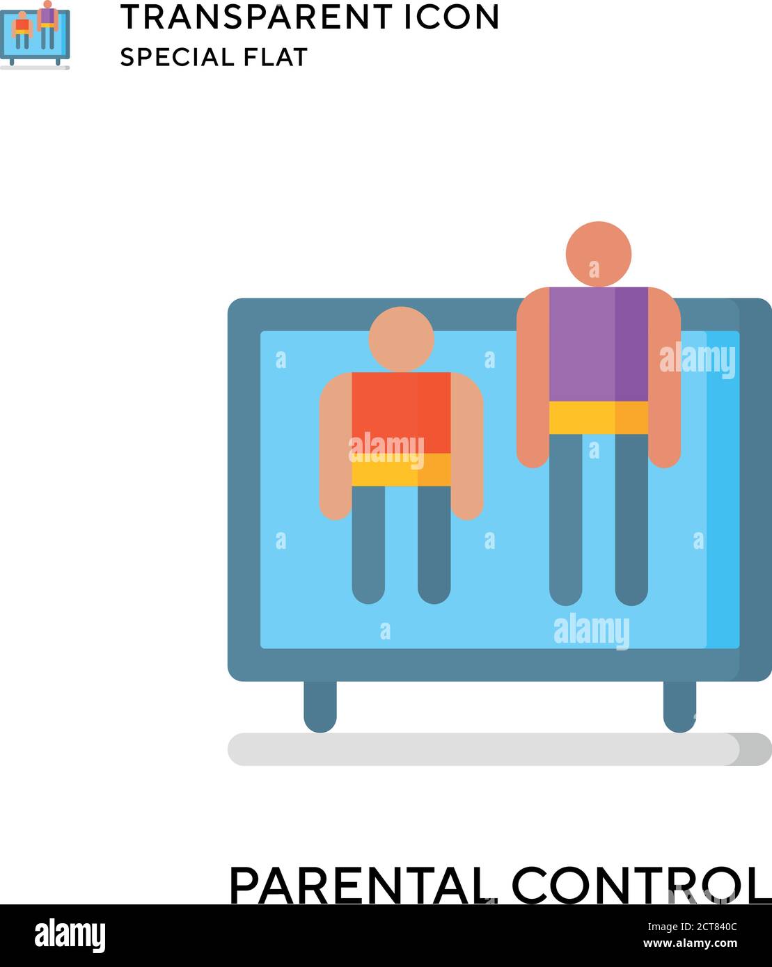 Parental control vector icon. Flat style illustration. EPS 10 vector ...