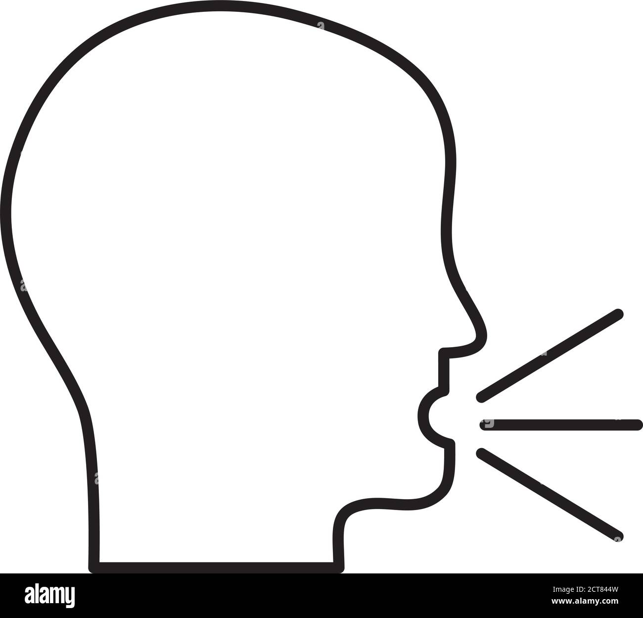 man head screaming line style icon vector design Stock Vector Image ...