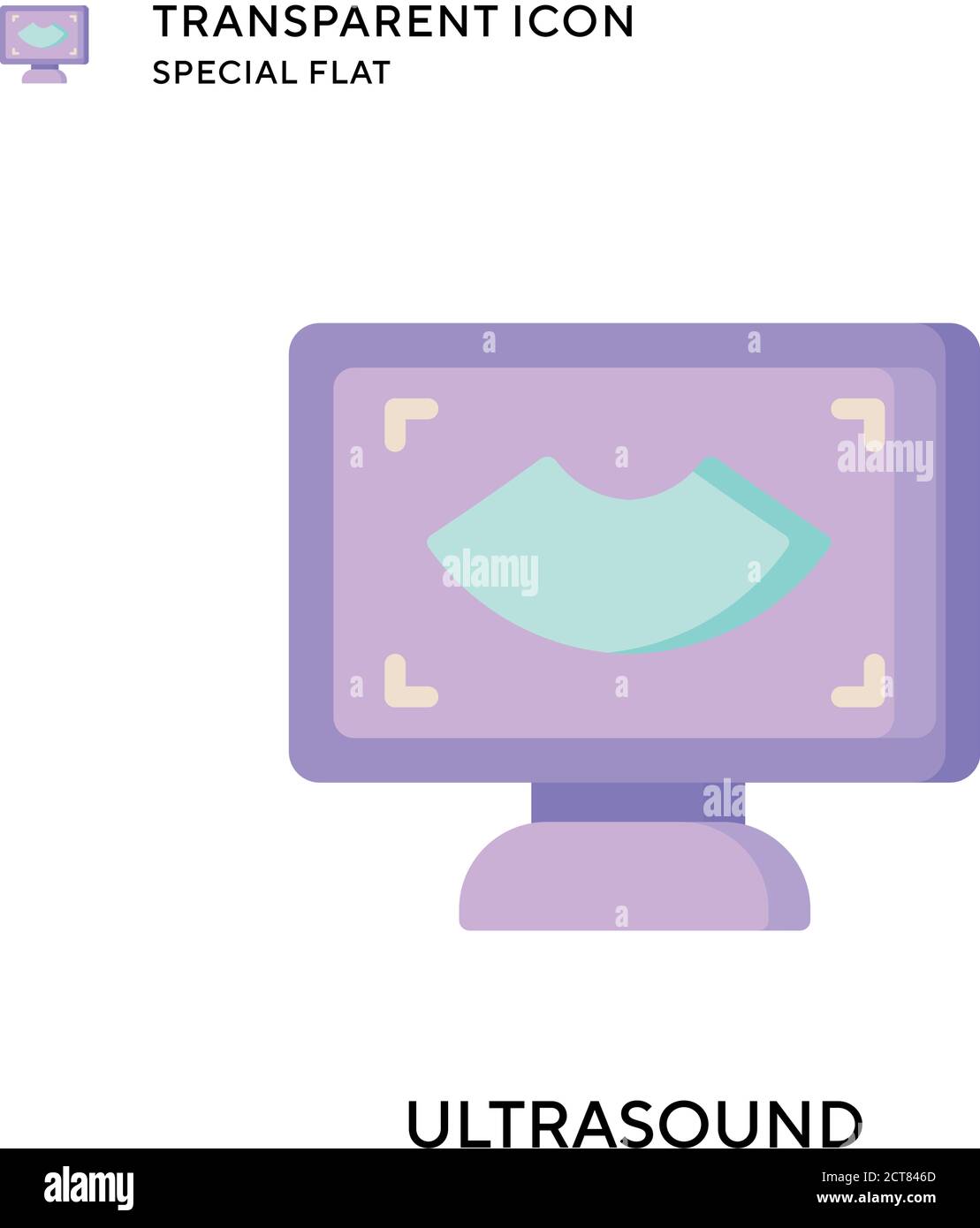 Ultrasound vector icon. Flat style illustration. EPS 10 vector Stock ...