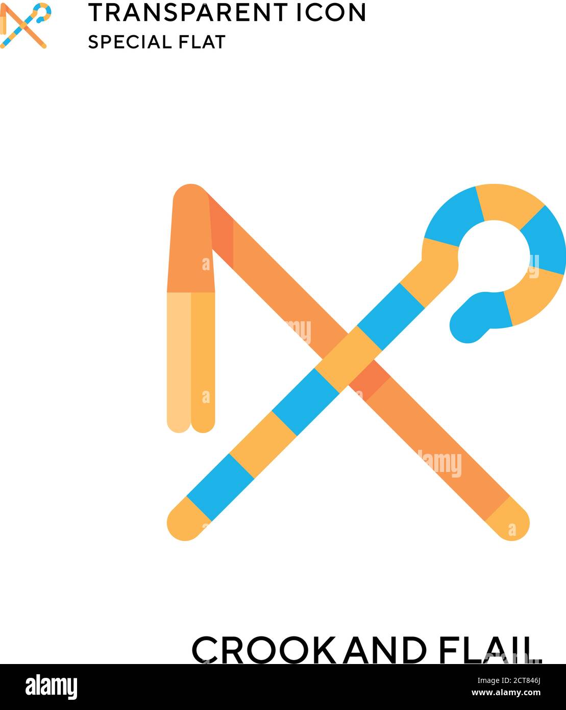 Crook and flail vector icon. Flat style illustration. EPS 10 vector ...