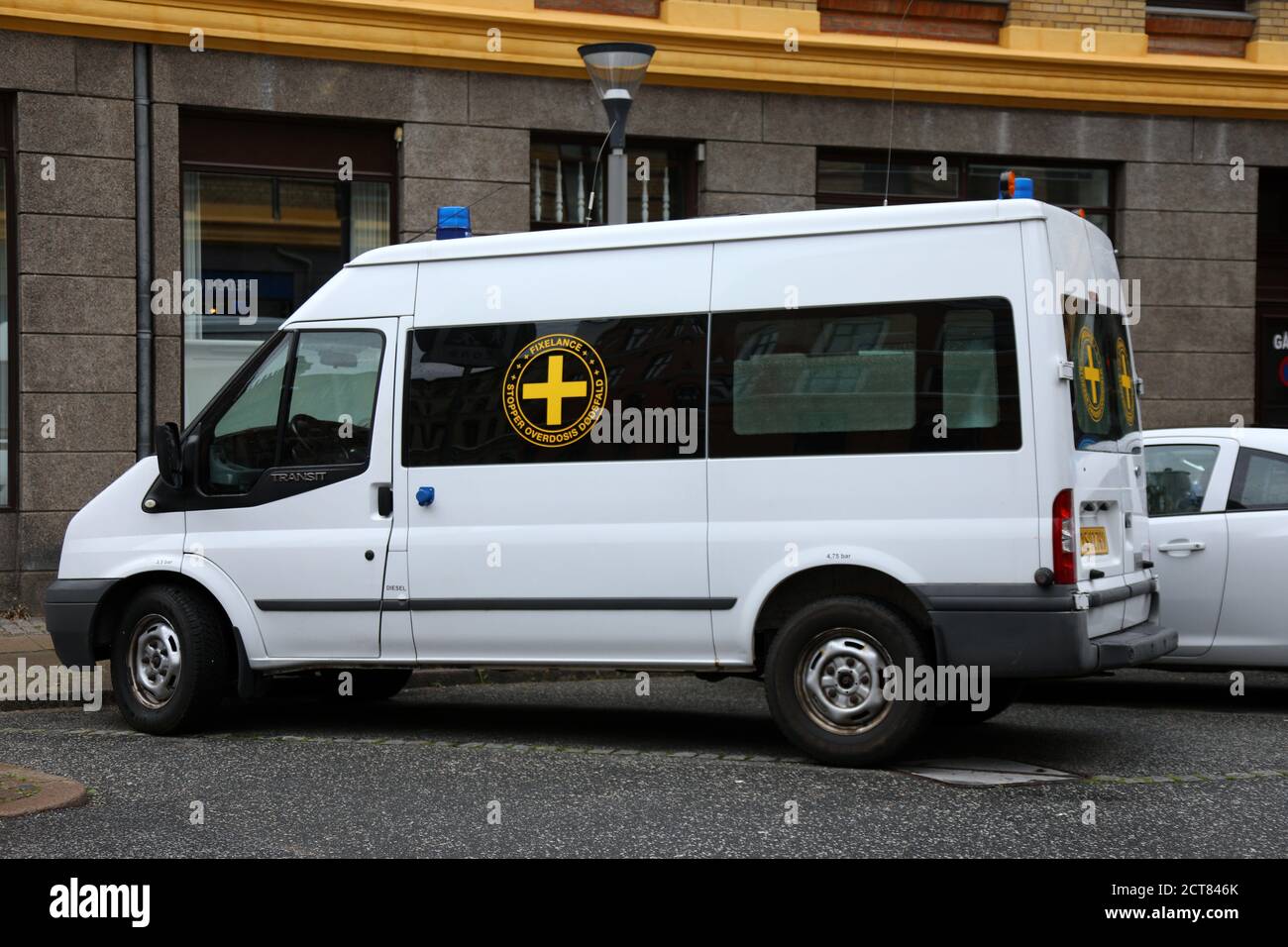 Fixelance safe space vehicle for drug users in Copenhagen Stock Photo ...