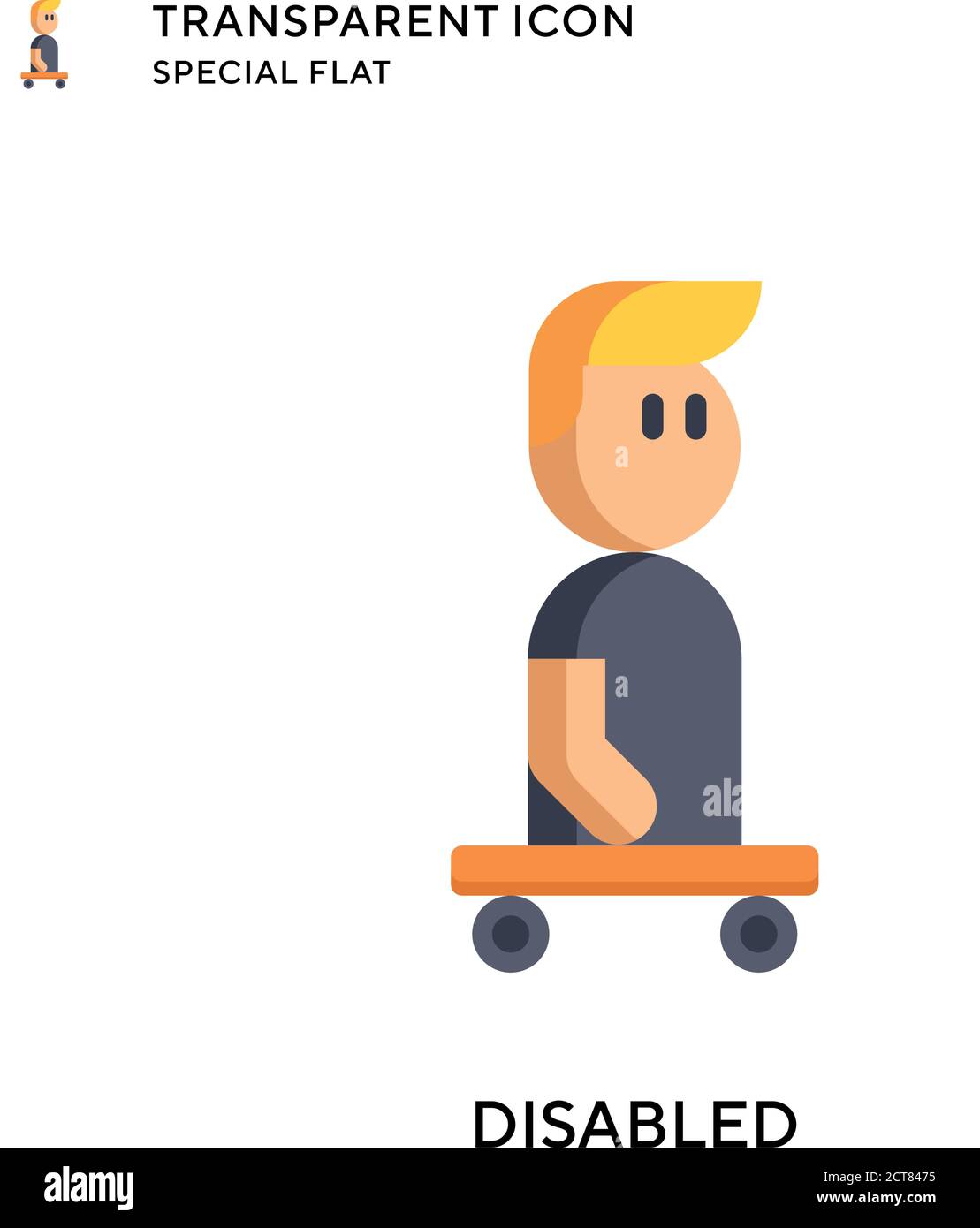 Disabled vector icon. Flat style illustration. EPS 10 vector Stock ...