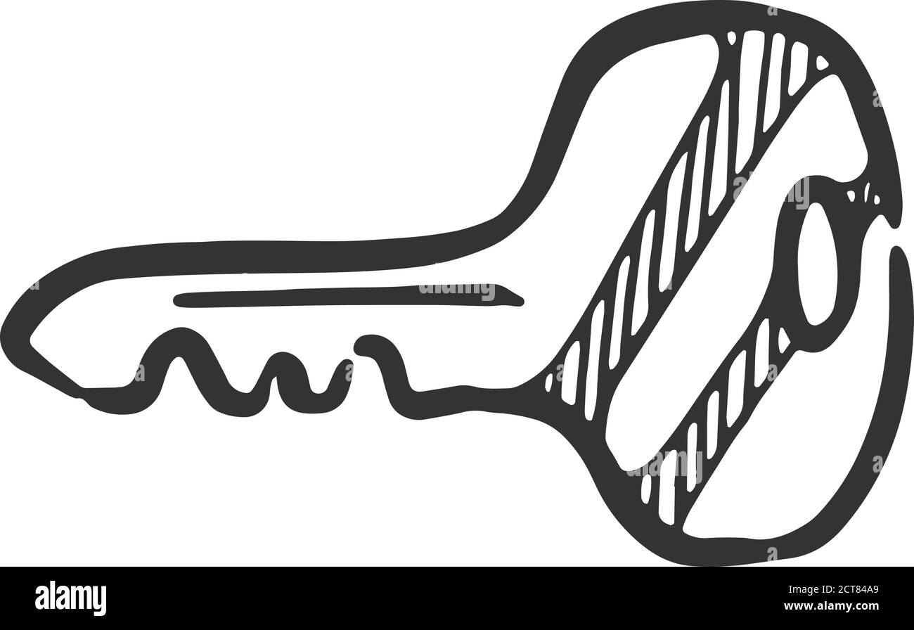 Hand drawn key vector illustration Stock Vector Image & Art - Alamy