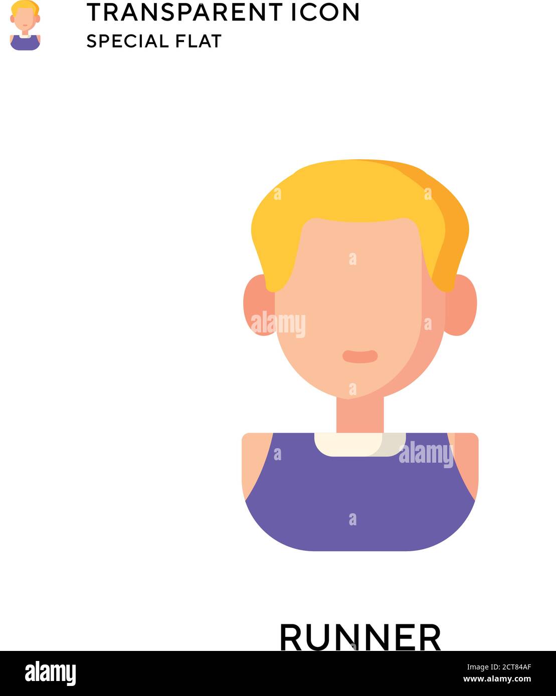 Runner vector icon. Flat style illustration. EPS 10 vector Stock Vector ...