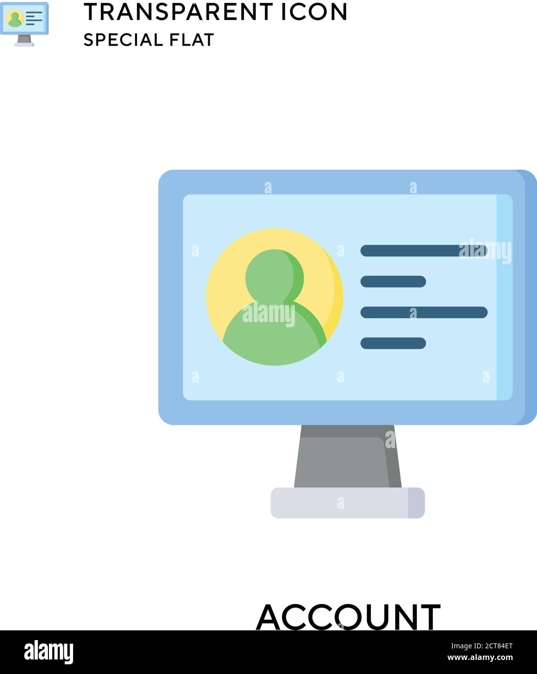 Account vector icon. Flat style illustration. EPS 10 vector Stock ...