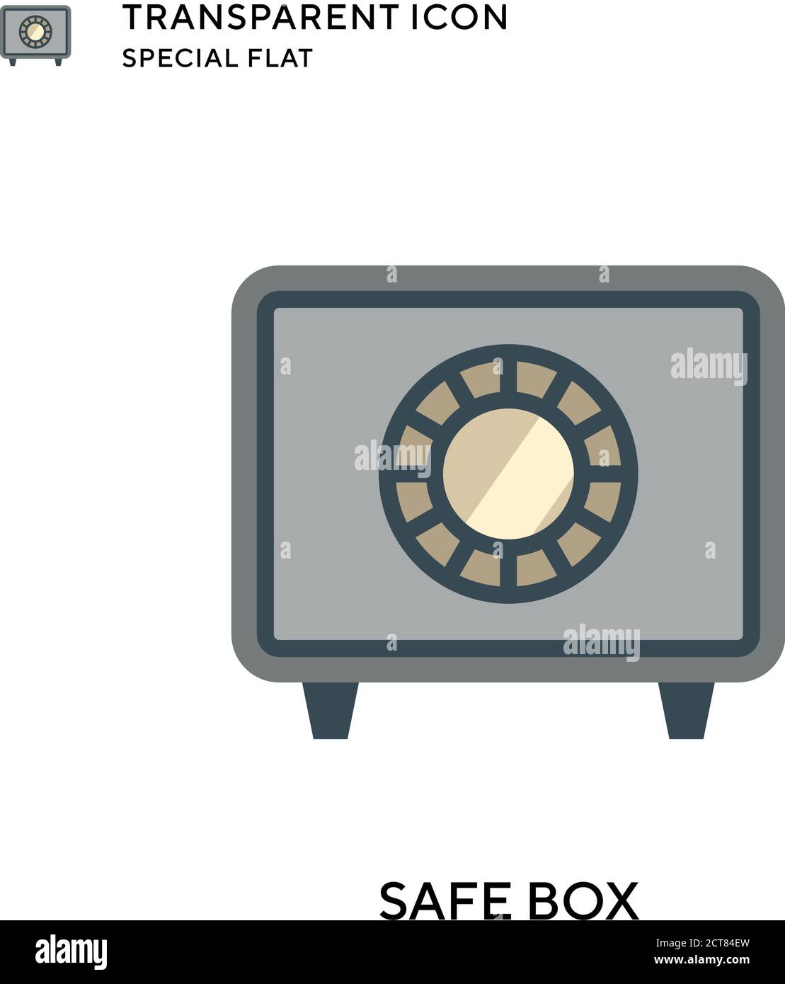 Safe box vector icon. Flat style illustration. EPS 10 vector Stock ...