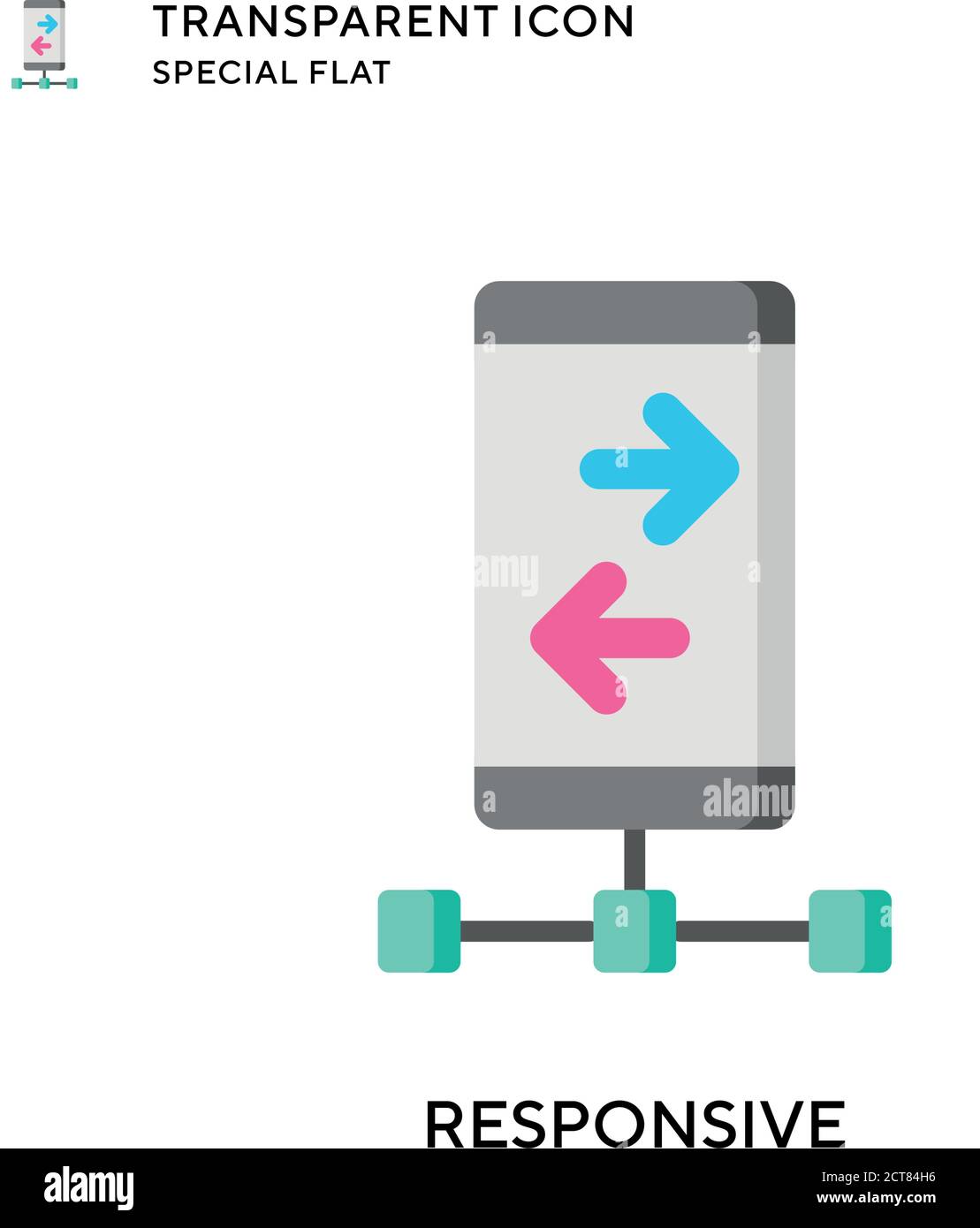 Responsive vector icon. Flat style illustration. EPS 10 vector Stock ...