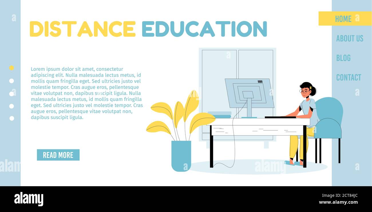 Learning homeschool online education Stock Vector Images - Alamy