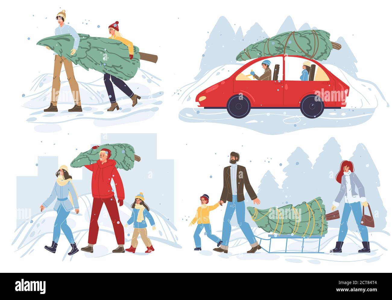 Happy family couple buying Stock Vector Images - Alamy