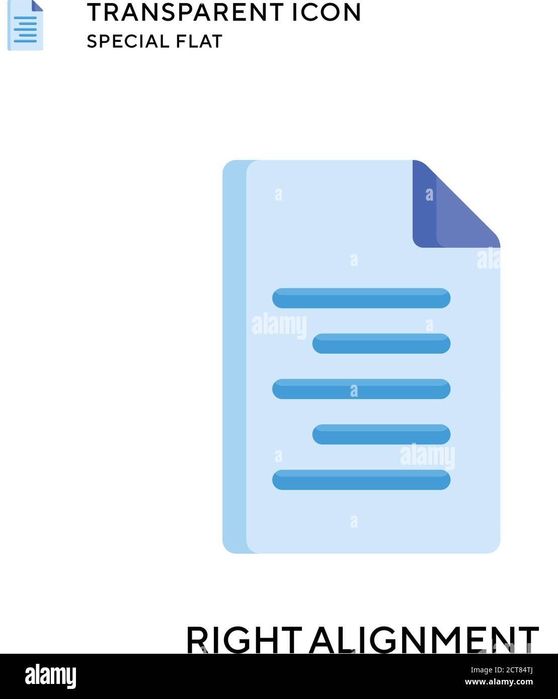 Right alignment vector icon. Flat style illustration. EPS 10 vector ...