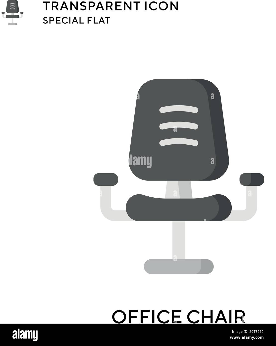 Office chair vector icon. Flat style illustration. EPS 10 vector Stock ...