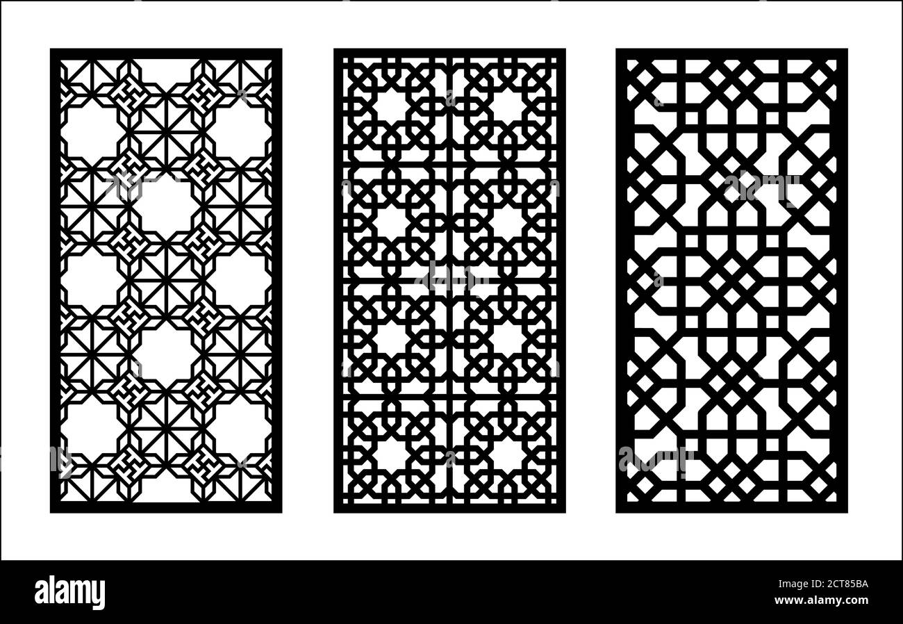 Arabic islamic decorative wall, screen, panel pattern with stars ...