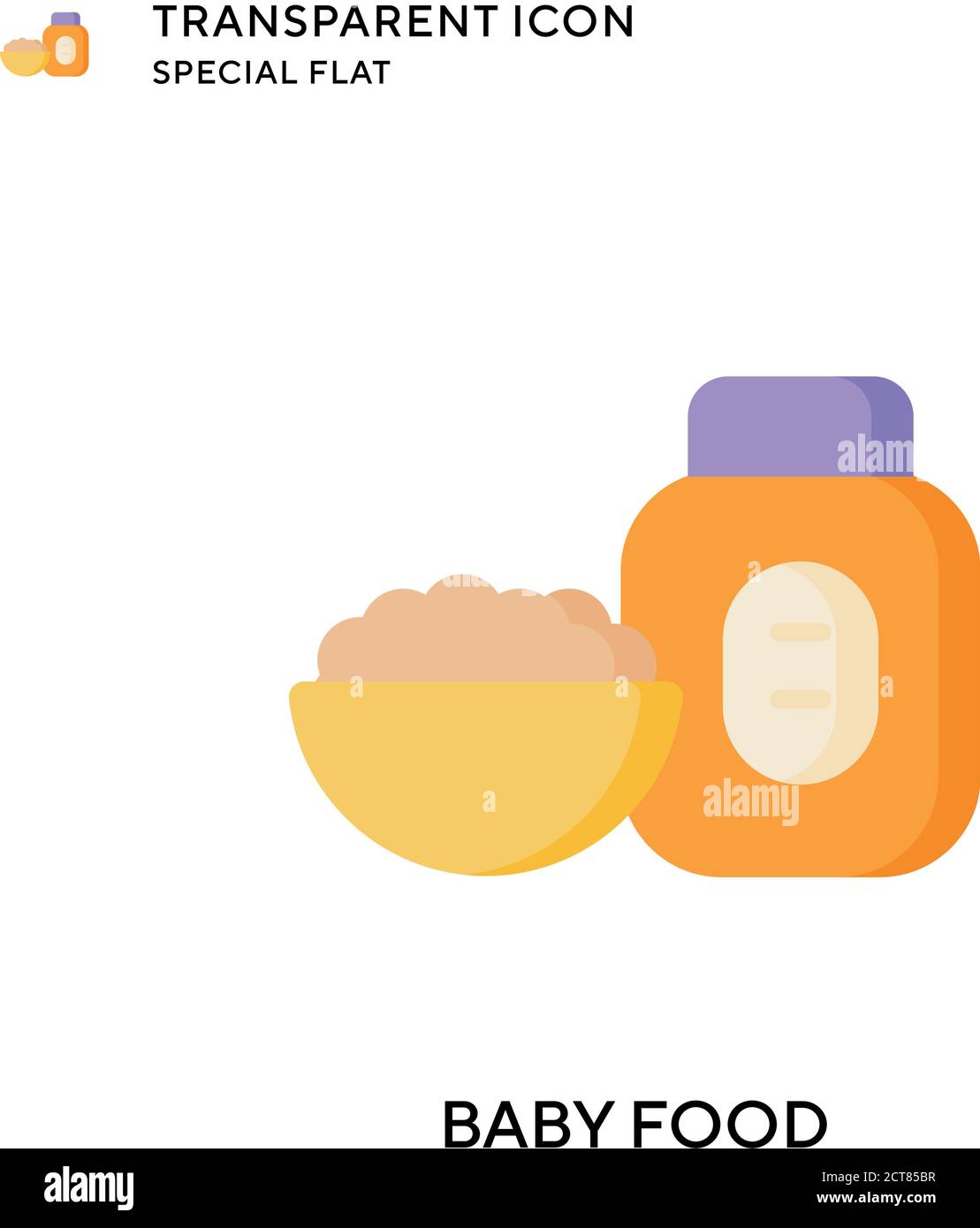 Baby food vector icon. Flat style illustration. EPS 10 vector Stock ...