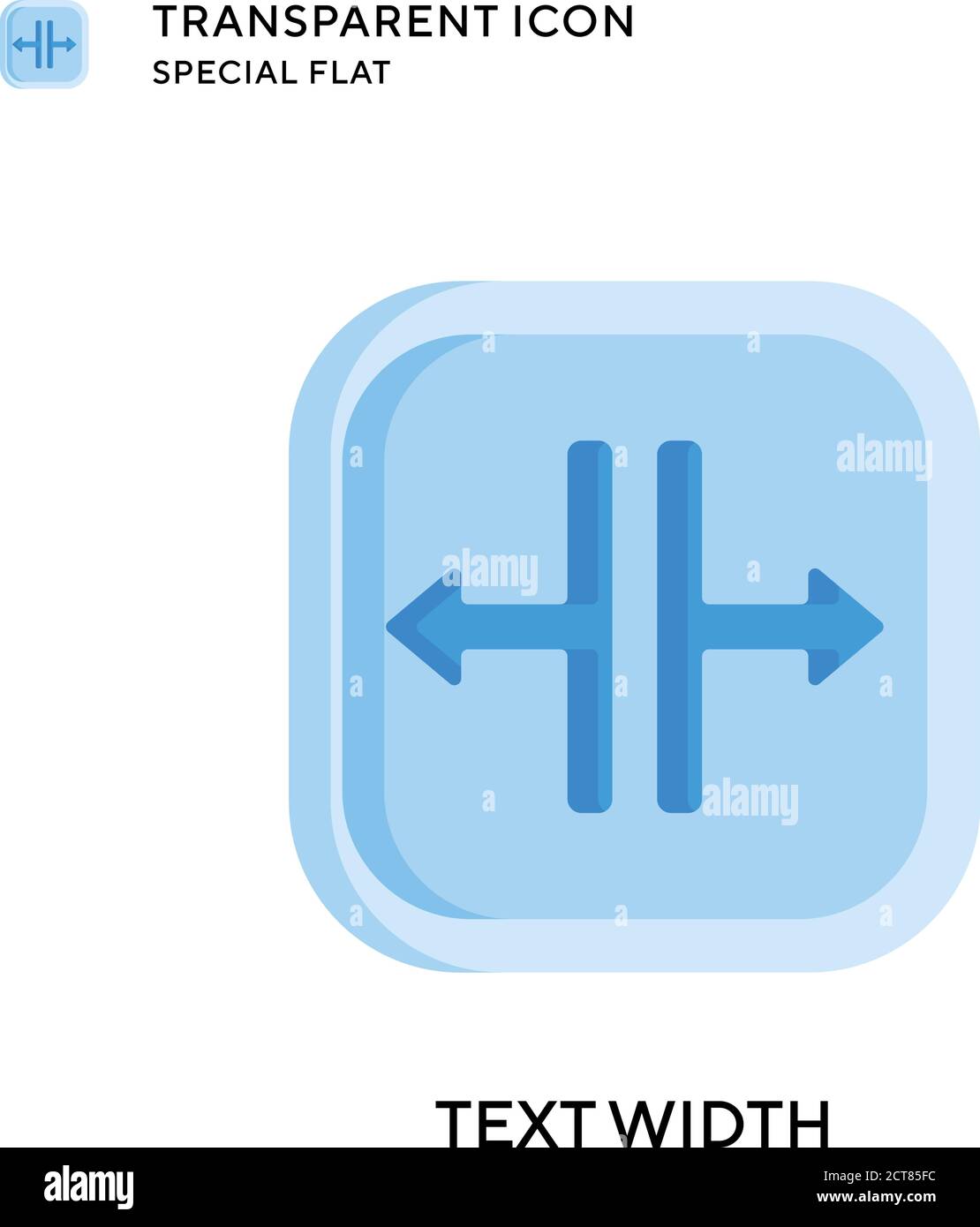 Text width vector icon. Flat style illustration. EPS 10 vector Stock ...