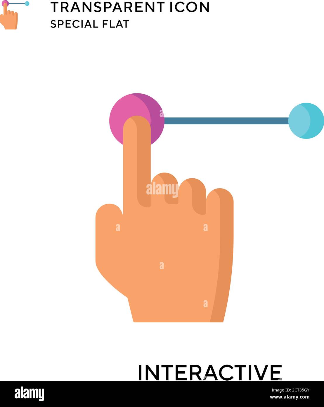 Interactive vector icon. Flat style illustration. EPS 10 vector Stock ...