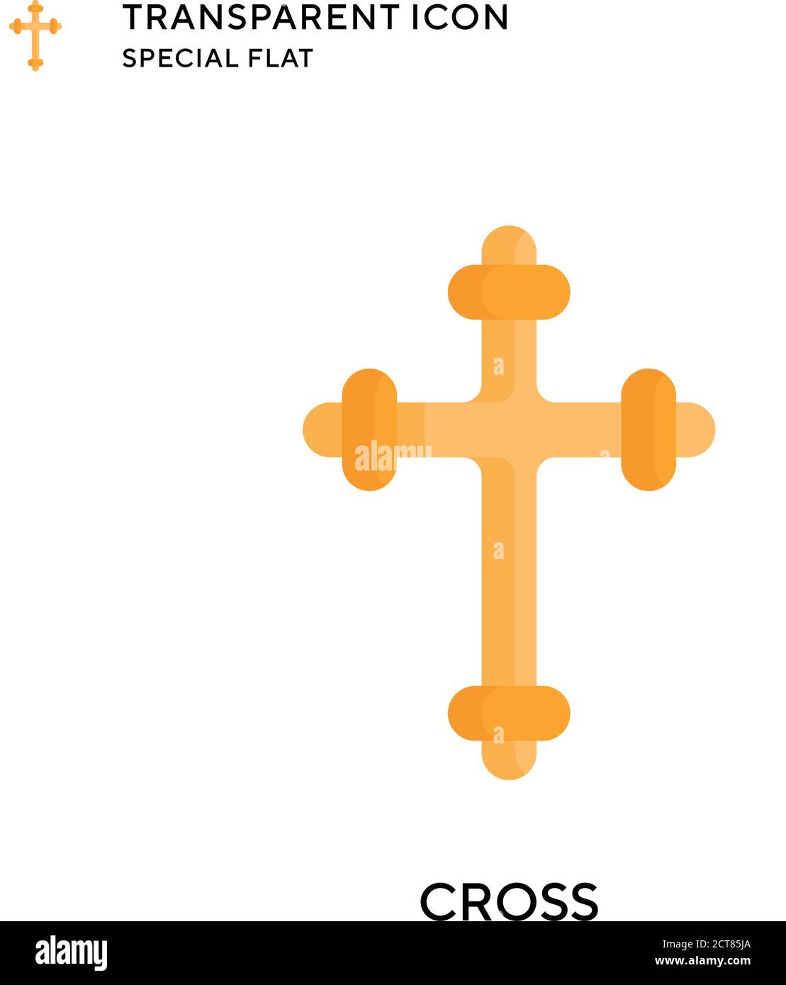 Cross vector icon. Flat style illustration. EPS 10 vector Stock Vector ...