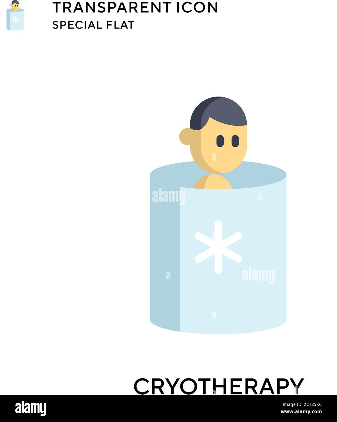 Cryotherapy vector icon. Flat style illustration. EPS 10 vector Stock ...