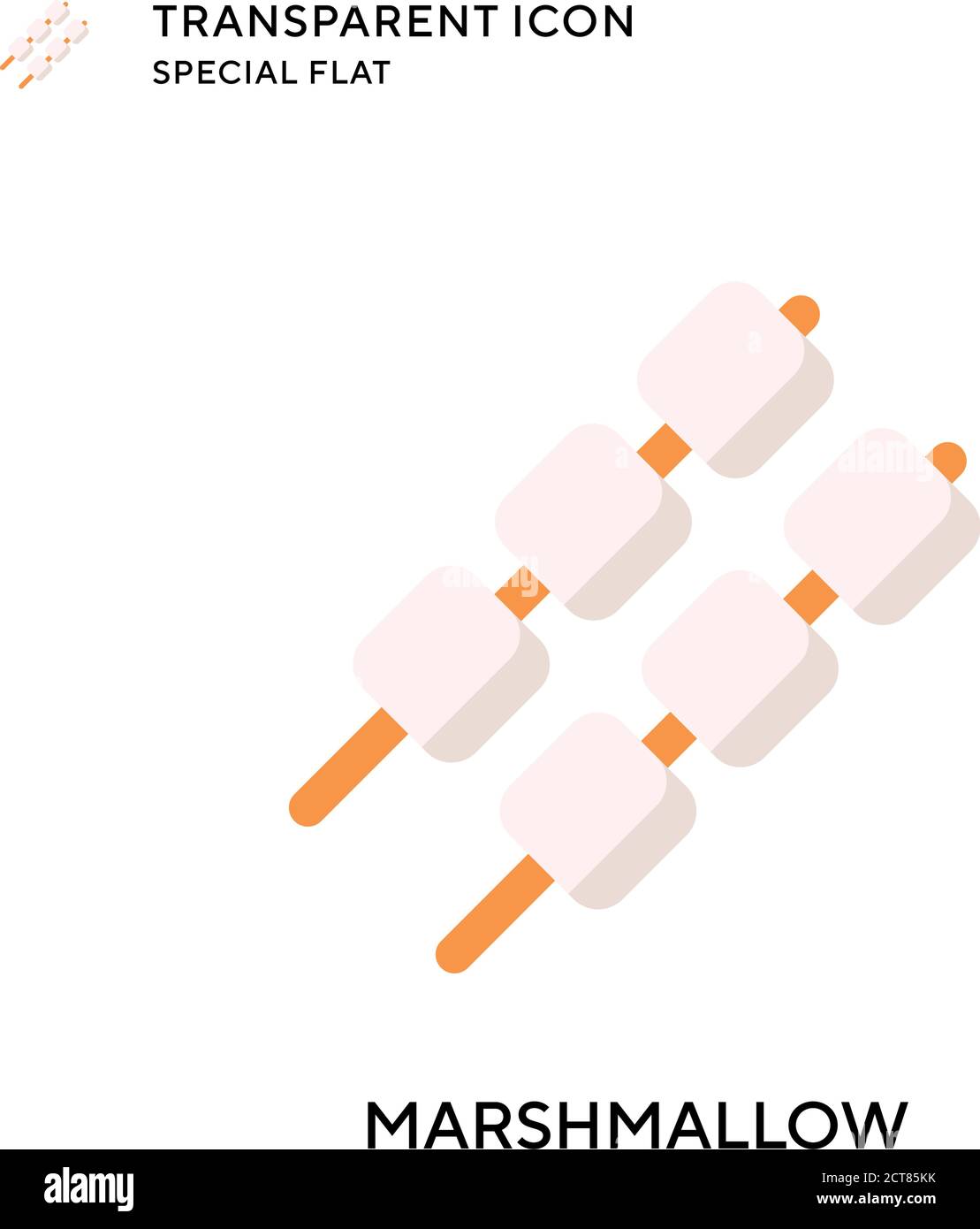 Marshmallow vector icon. Flat style illustration. EPS 10 vector Stock ...