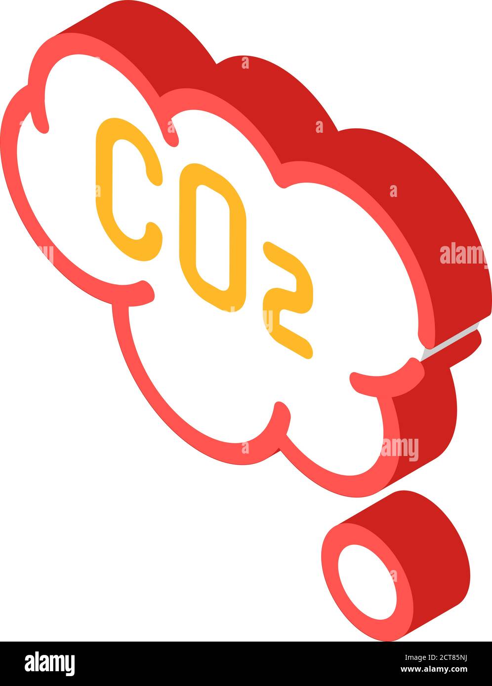 co2 cloud isometric icon vector symbol illustration Stock Vector Image ...