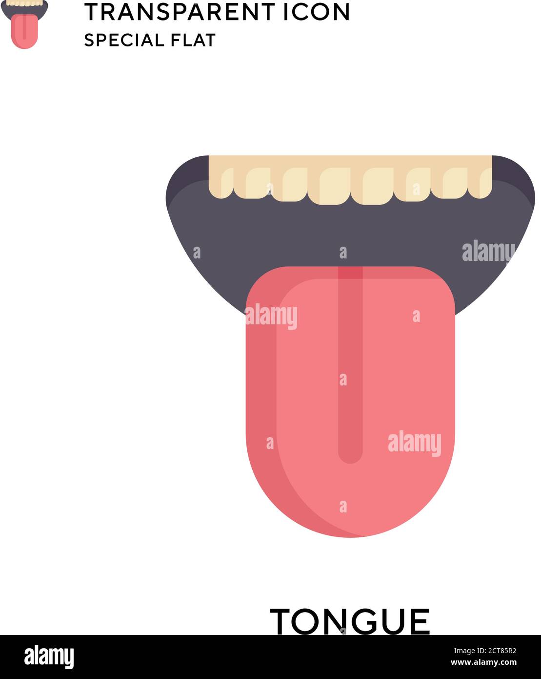 Tongue vector icon. Flat style illustration. EPS 10 vector Stock Vector ...