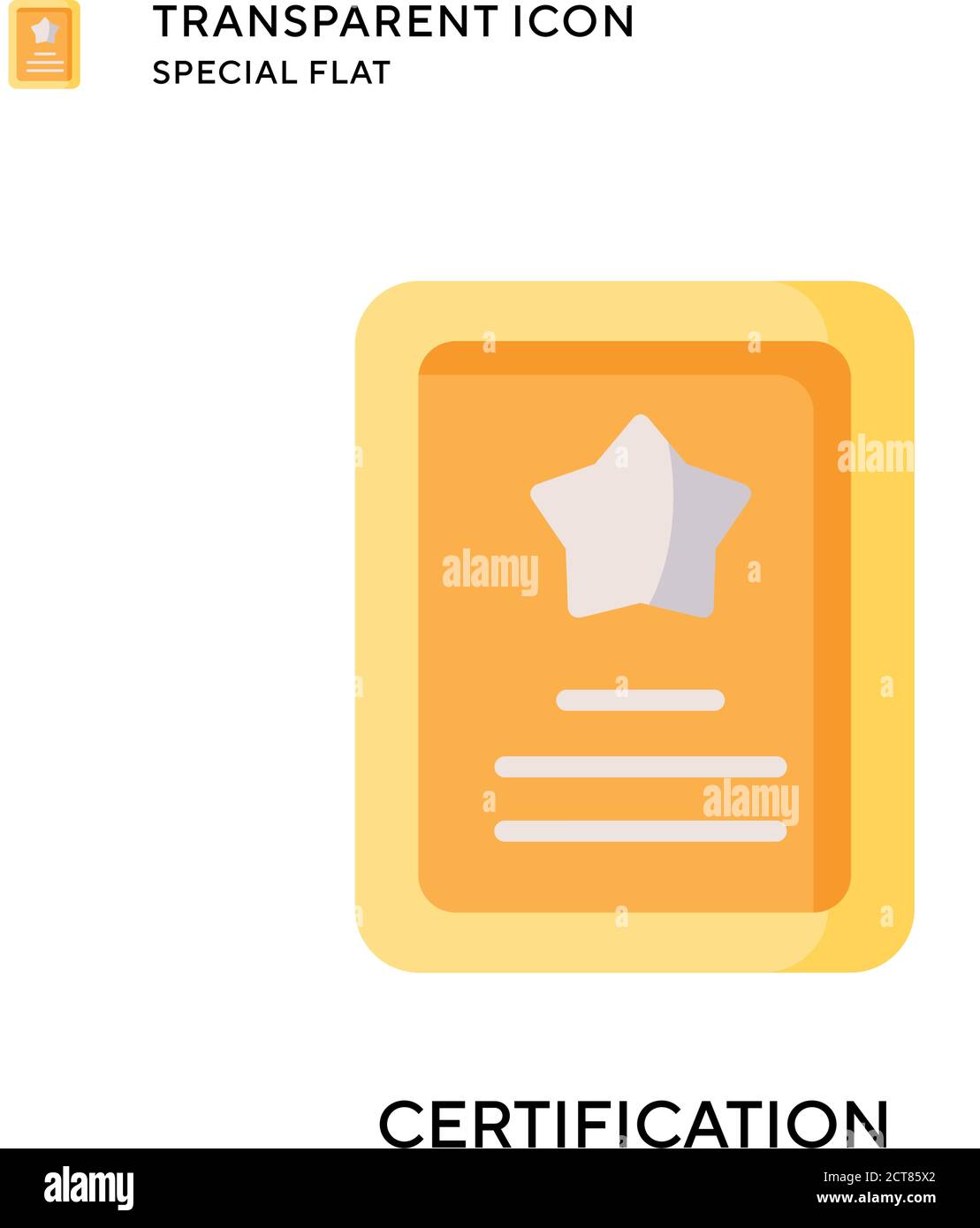 Certification vector icon. Flat style illustration. EPS 10 vector Stock ...