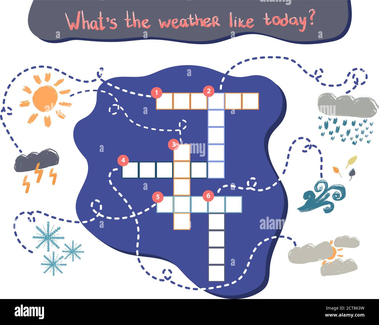 Puzzle for kids what's the weather like today Stock Vector Image & Art ...