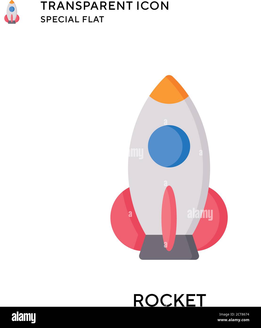 Rocket vector icon. Flat style illustration. EPS 10 vector Stock Vector ...