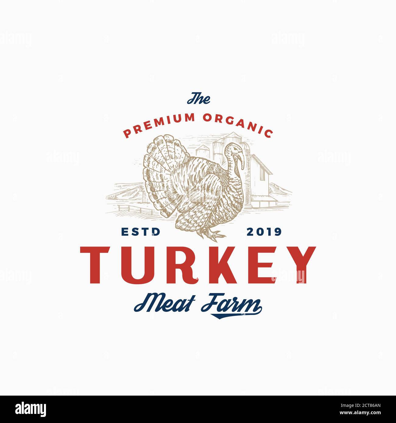 Premium Quality Turkey Farm and Company. Abstract Vector Sign, Symbol ...