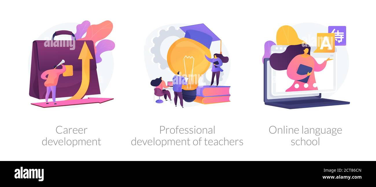 Successful career path abstract concept vector illustrations Stock ...