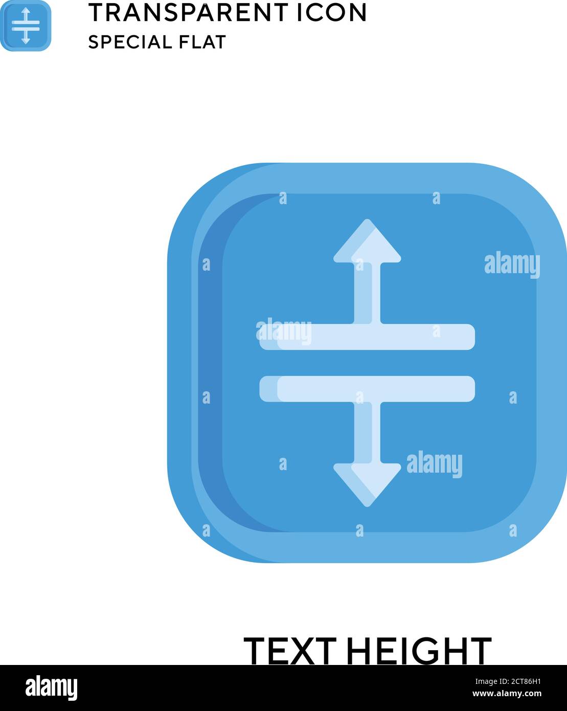 Text height vector icon. Flat style illustration. EPS 10 vector Stock ...