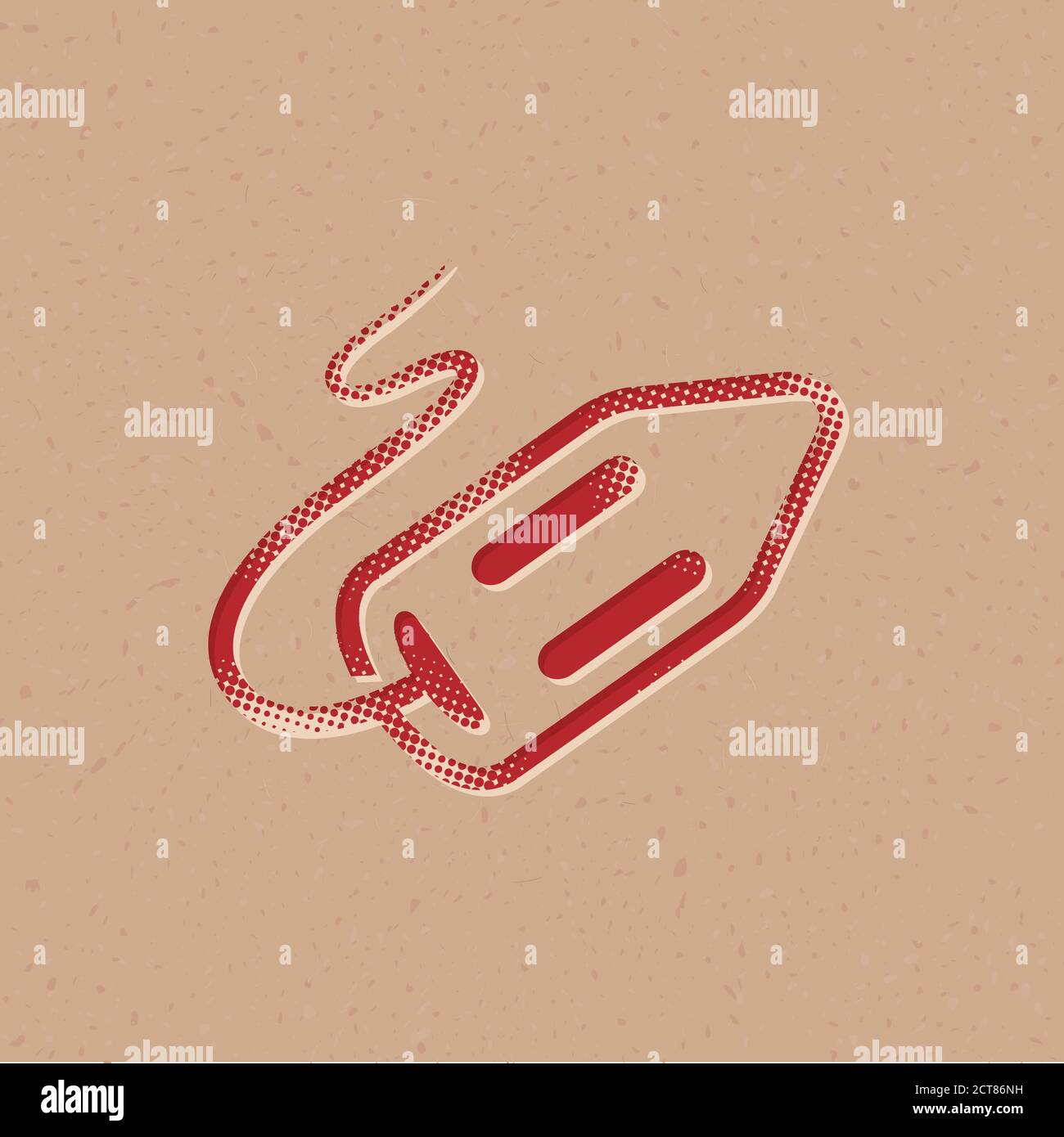 Rescue tube icon in halftone style. Grunge background vector ...