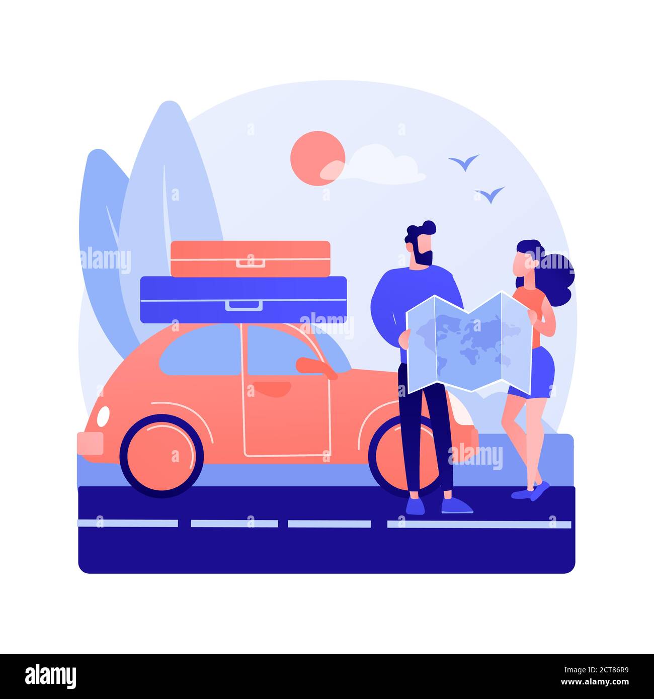 Road trip abstract concept vector illustration Stock Vector Image & Art ...