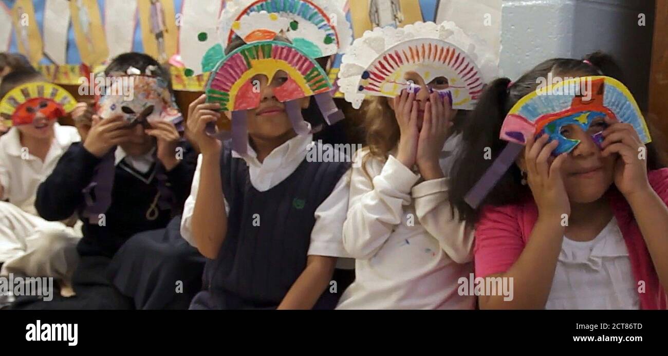 MY NAME IS PEDRO, Pedro Santana s students displaying their paper plate ...
