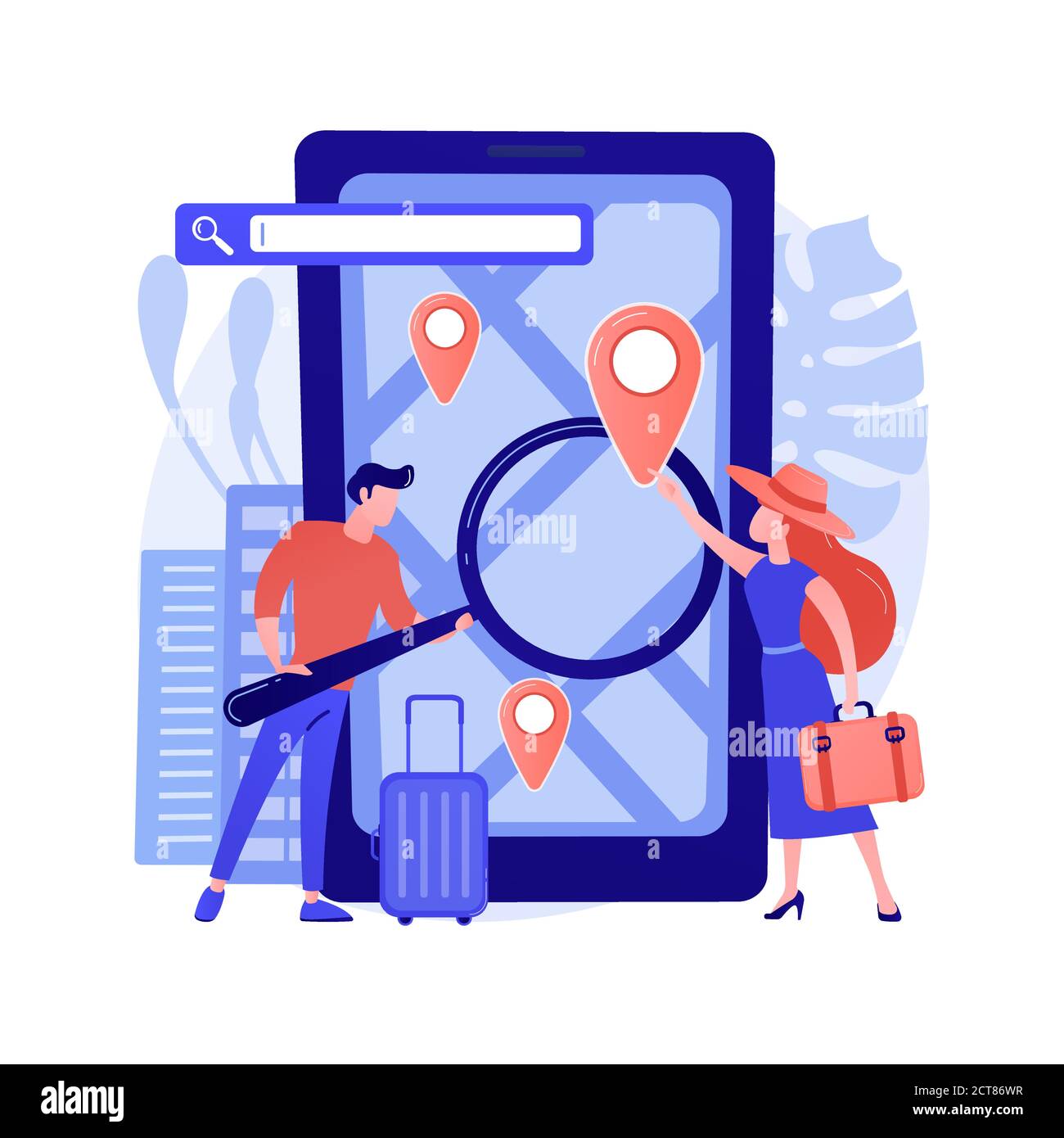 Tour navigator abstract concept vector illustration Stock Vector Image ...