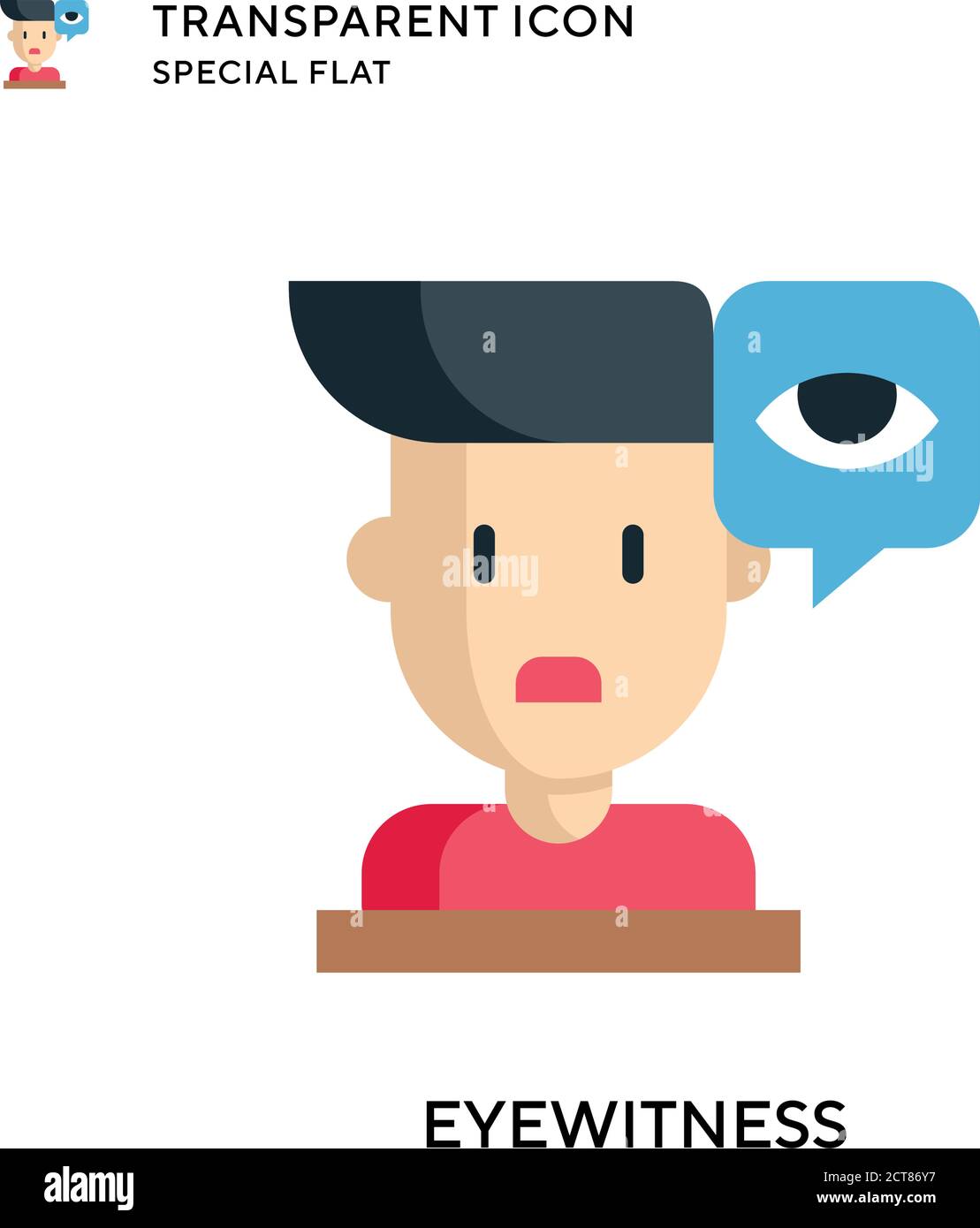 Eyewitness vector icon. Flat style illustration. EPS 10 vector Stock ...