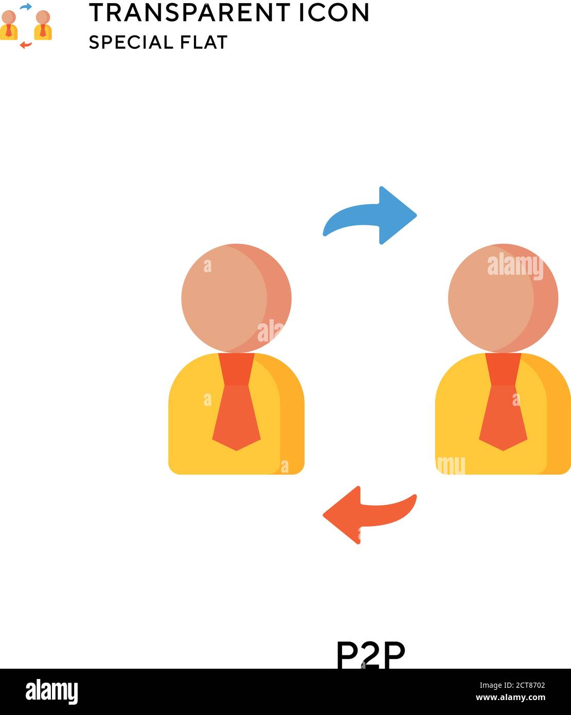 P2p vector icon. Flat style illustration. EPS 10 vector Stock Vector ...