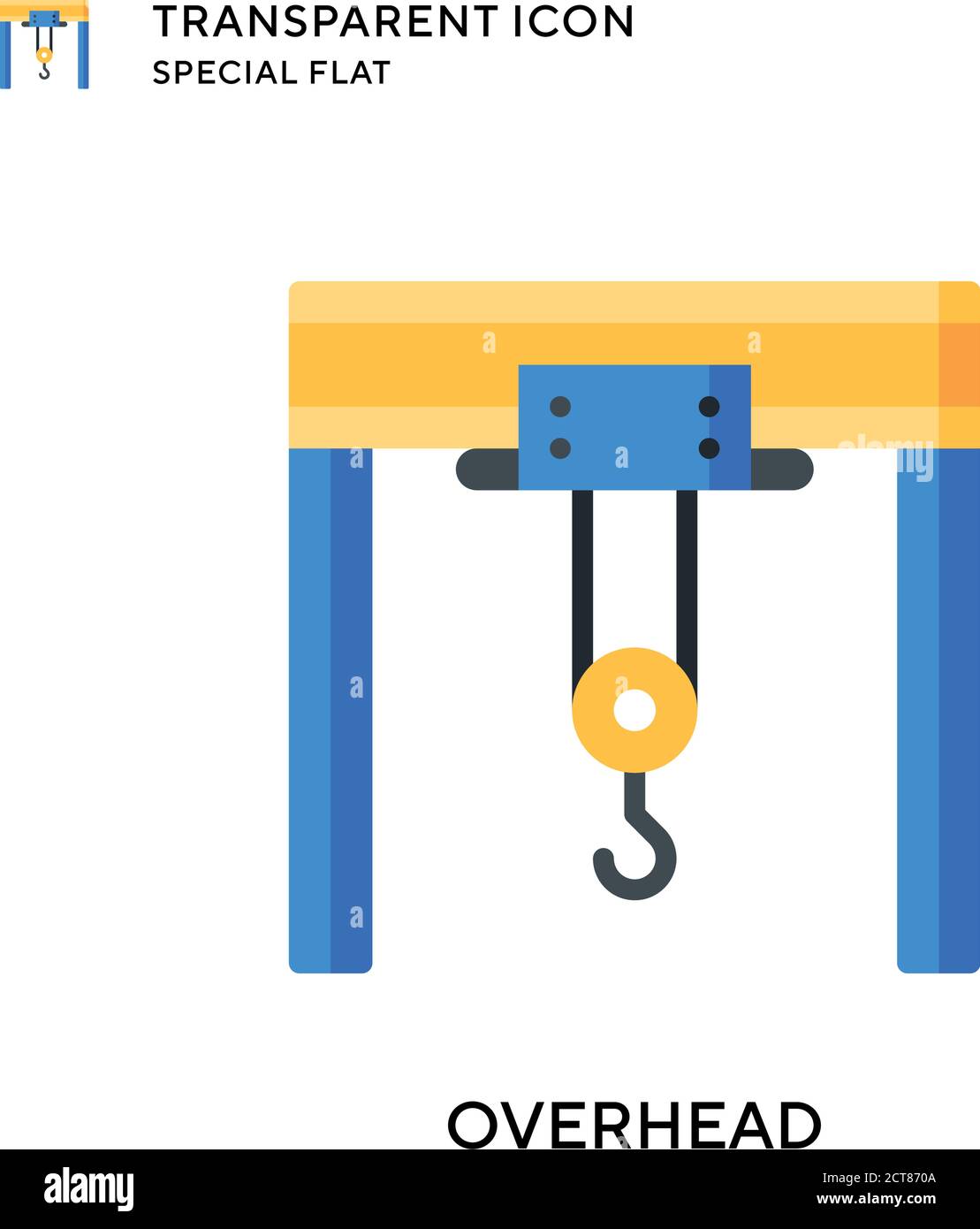 Overhead vector icon. Flat style illustration. EPS 10 vector Stock ...