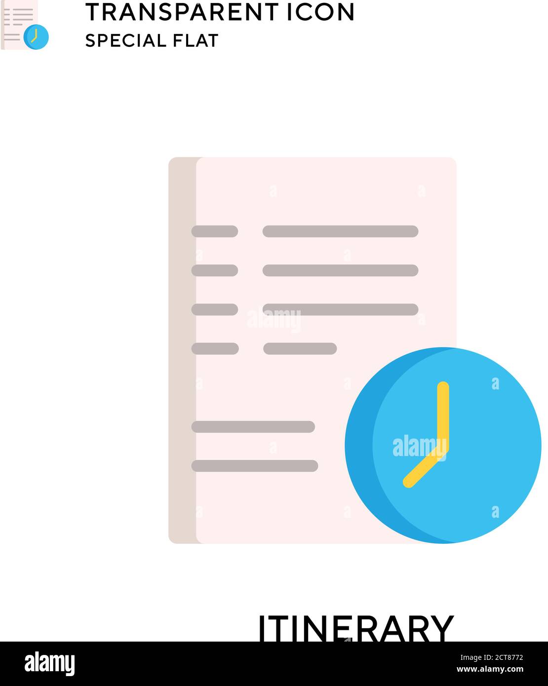 Itinerary vector icon. Flat style illustration. EPS 10 vector Stock ...