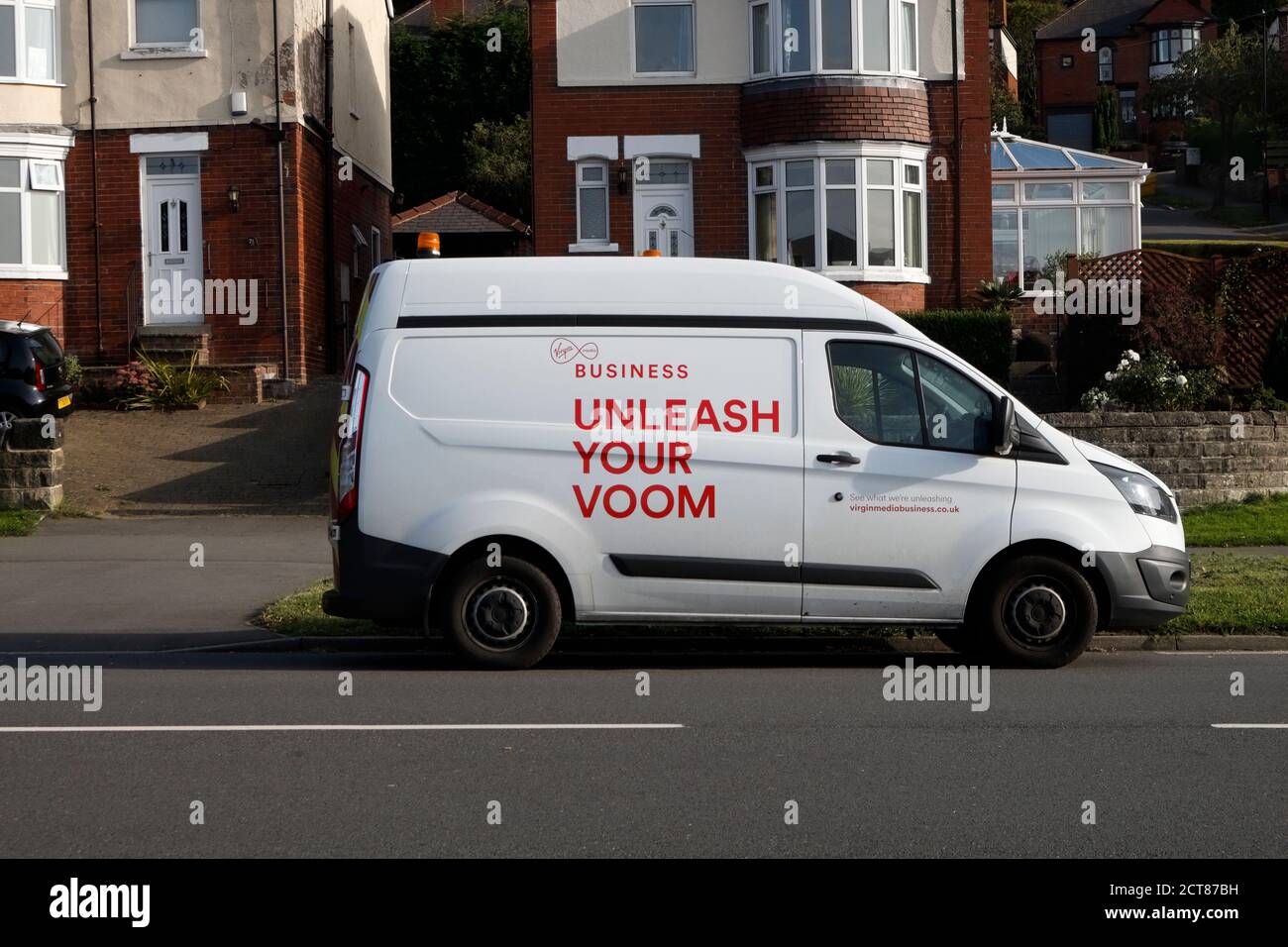Virgin Media van, Unleash your voom. Broadband provider UK company van ...
