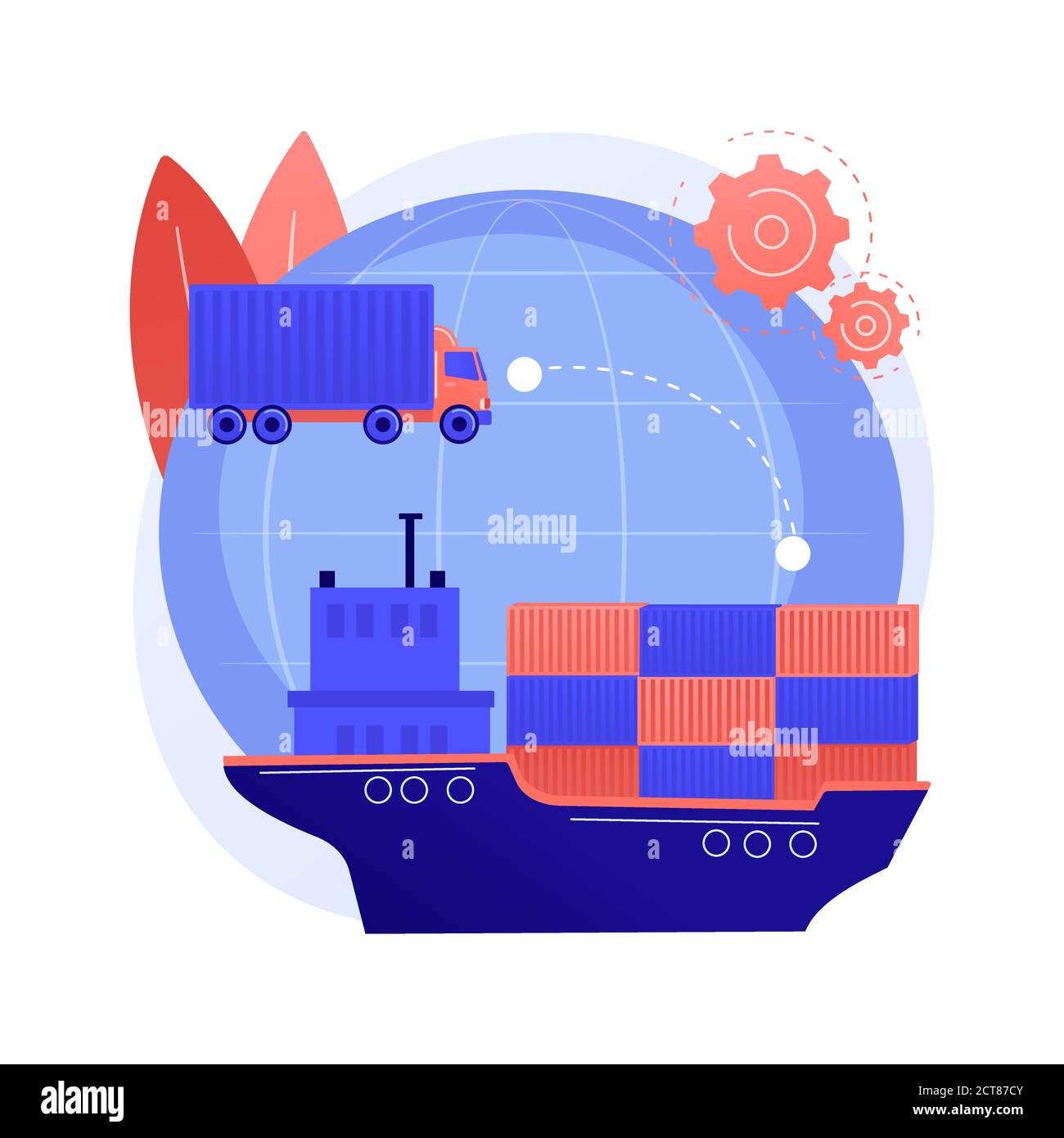 Container transportation abstract concept vector illustration Stock ...