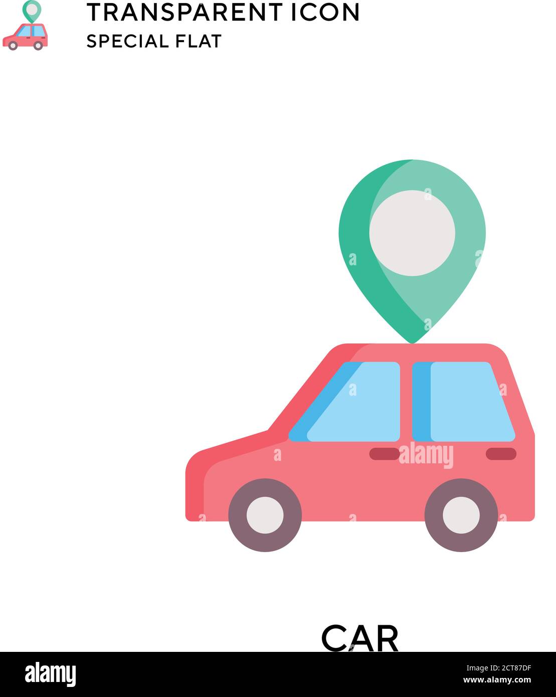 Car vector icon. Flat style illustration. EPS 10 vector Stock Vector ...