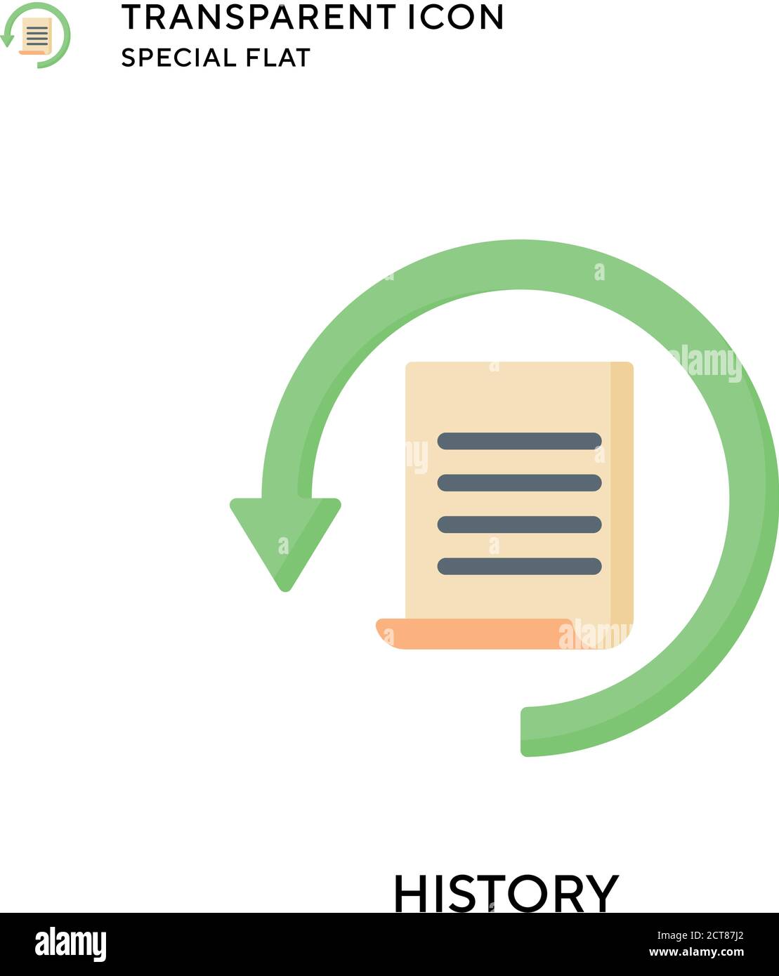 History vector icon. Flat style illustration. EPS 10 vector Stock ...